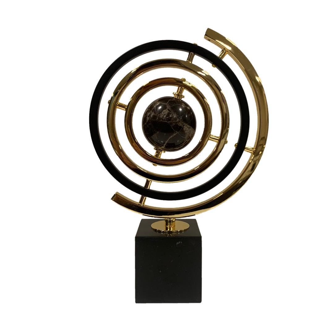 Aluminum and Marble Table Accessory - Spot Design